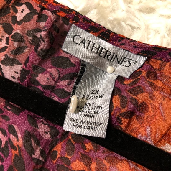 Catherines | Tops | Catherines 2x Animal Print Tunic Blouse | Poshmark